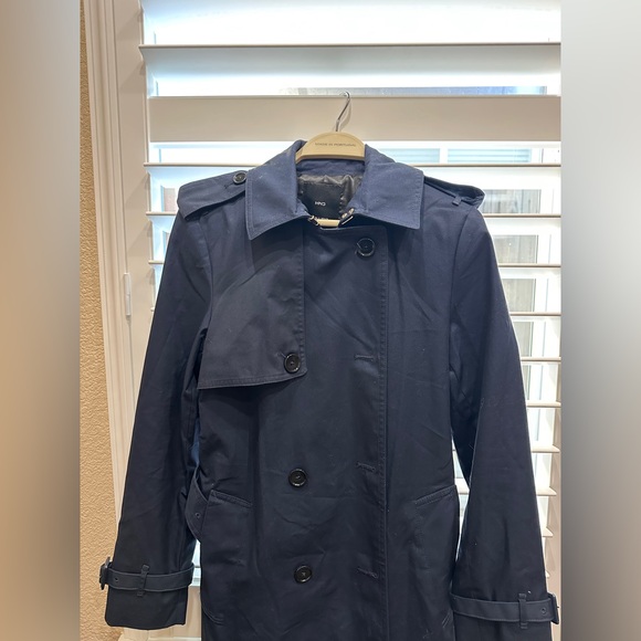 Mango | Jackets & Coats | Mango Midnight Blue Trend Coat | Poshmark